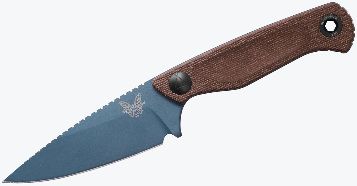 Benchmade Dacian Fixed Blade Knife Canvas Micarta (3.54", BT Cerakote ...