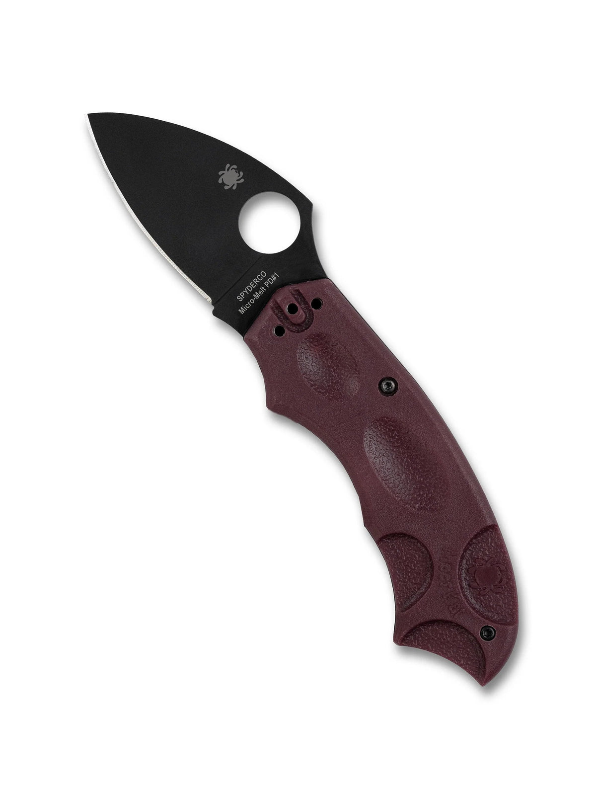 Spyderco Meerkat SPRINT RUN Lightweight Phantom Lock Knife Burgundy FR ...