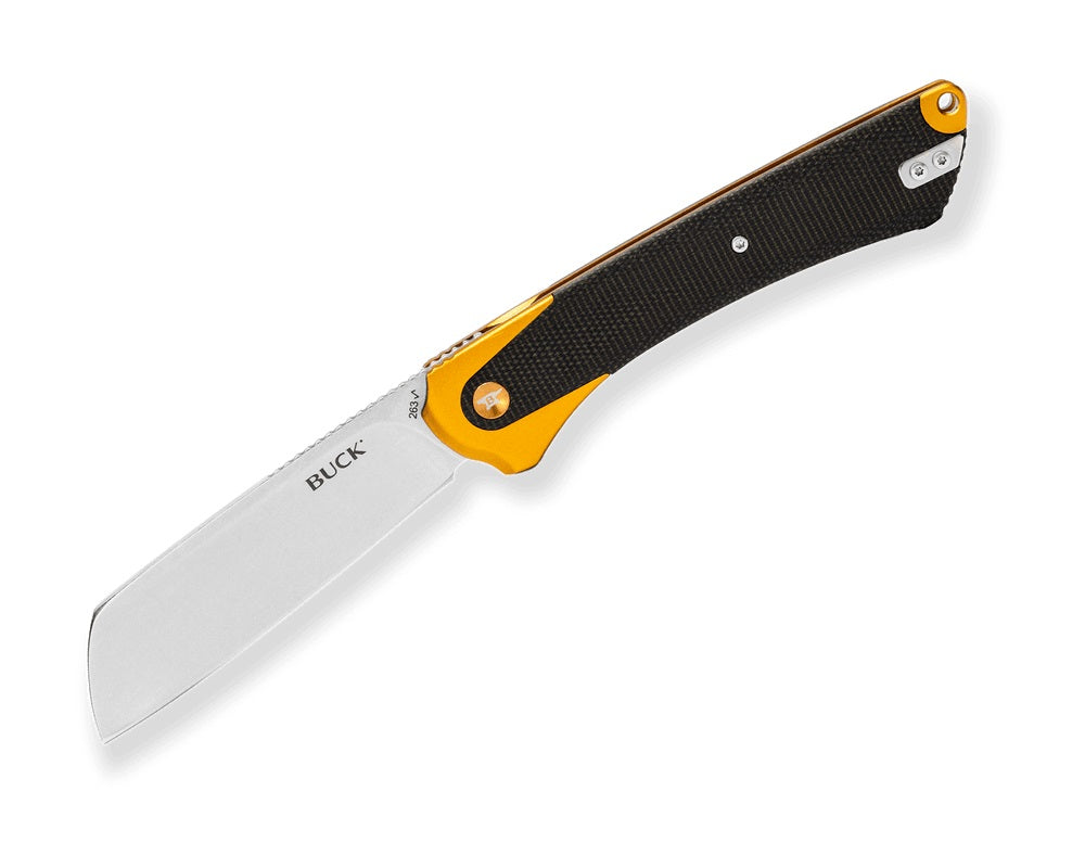 Buck 0263 Hiline XL Liner Lock Knife Black Micarta/Copper Al (3.81", S ...